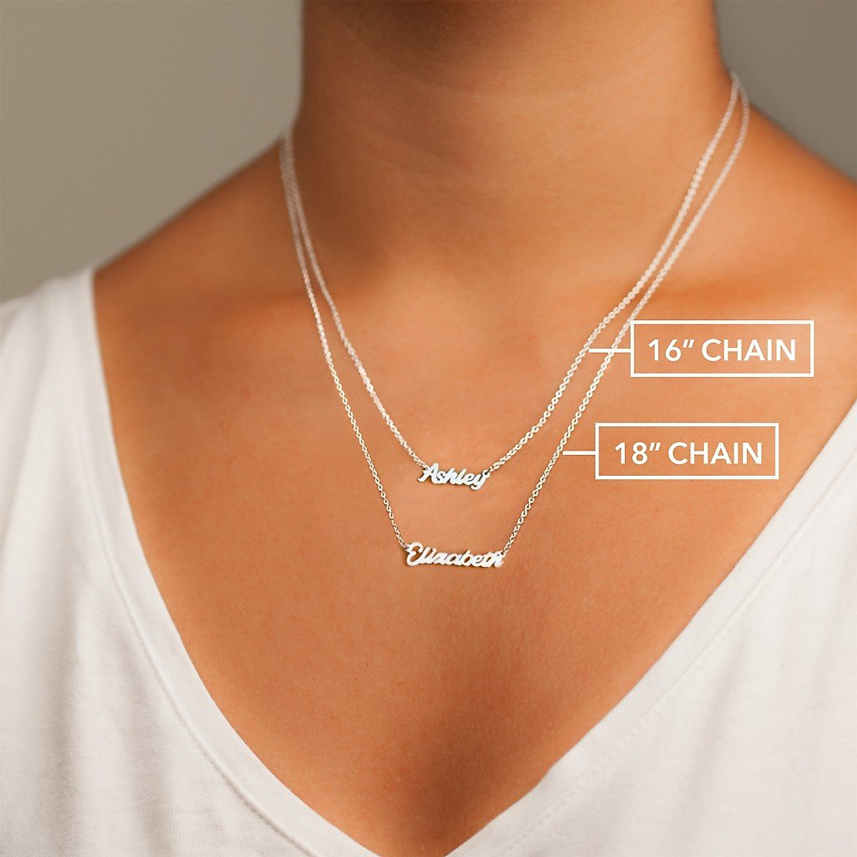 TSD 14K Yellow Gold Petite Personalized Name Necklace with a 16" Chain by JEWLR*