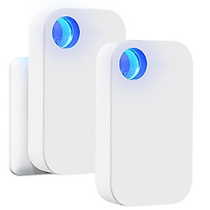 KLVEU Air Ionizer Purifier for Home Plug in,Odor Eliminator Machine for Home Portable and Quiet Ionizer Odor Eliminator for Bedroom Toilet Office Kitchen and Pets (2pcs), small, white2, CYJ-4-2