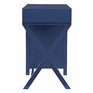 Linon Sadie Navy Blue Modern Classic Side Storage Desk