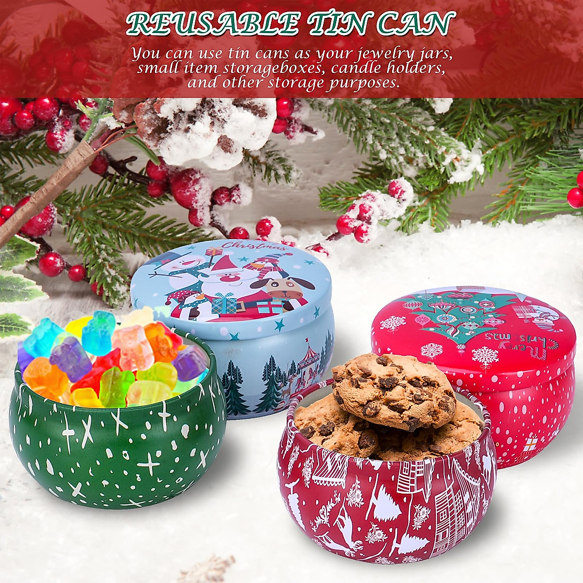 12PCS Christmas Scented Candles Gift for Women- Aromatherapy Candle for Home Scented-3.4oz Soy Wax Birthday Gifts Christmas Presents for Mother Friend Wife Sister Xmas, Christmas Decorations