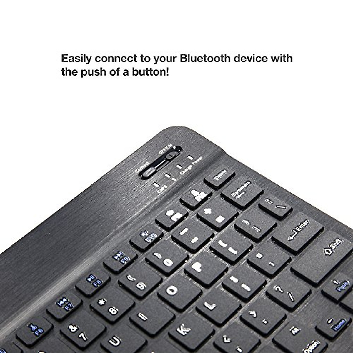 BoxWave Keyboard Compatible with Amazon Fire HD 10 (9th Gen 2019) - SlimKeys Bluetooth Keyboard, Portable Keyboard with Integrated Commands for Amazon Fire HD 10 (9th Gen 2019) - Jet Black