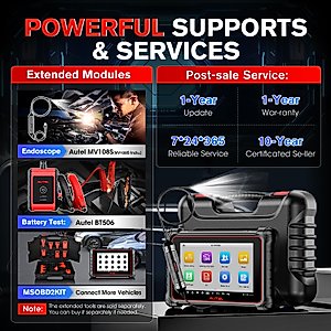 Autel MaxiPRO MP900-BT Scanner w/ $60 MV108S - 2024 DoIP/CAN FD MP900BT, Newer Model of MS906BT MP900 DS900 DS808, Pro ECU Coding, 3000+ Bidirectional, 40+ Services, VIN/License Scan, OS 11, FCA SGW