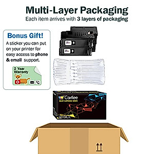 Cartlee Set of 2 Black Compatible High Yield Laser Toner Cartridges Replacement Ink for Dell E525W E525DW 525W 525DW 525 DPV4T H3M8P Color Printers