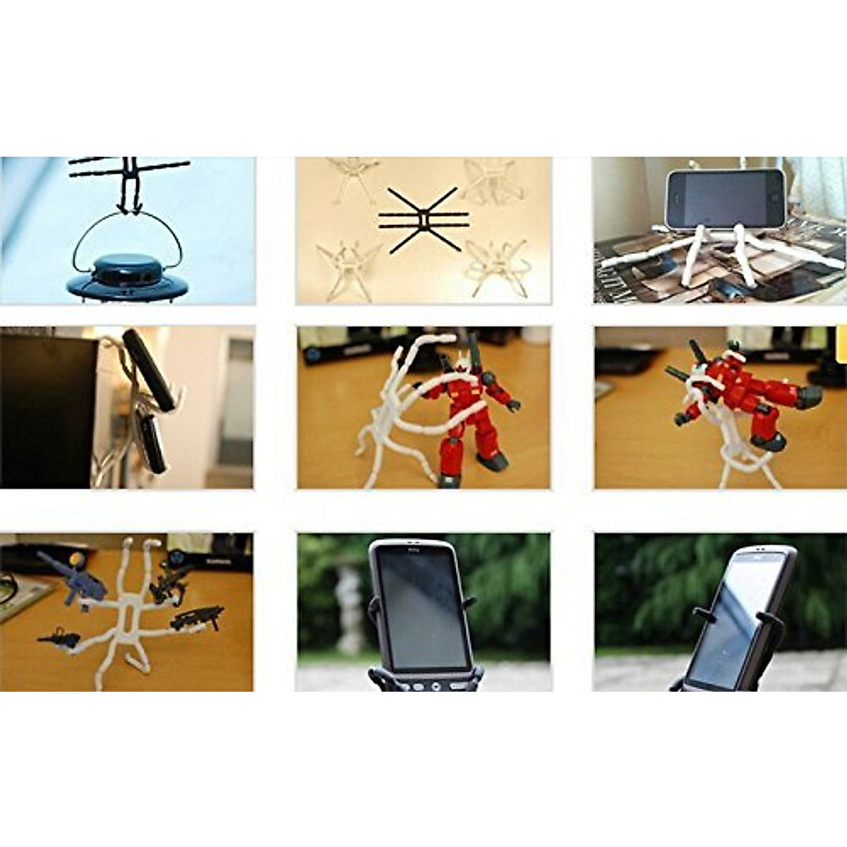 Rienar Multi-Function Portable Spider Flexible Grip Holder for Smartphones and Tablets