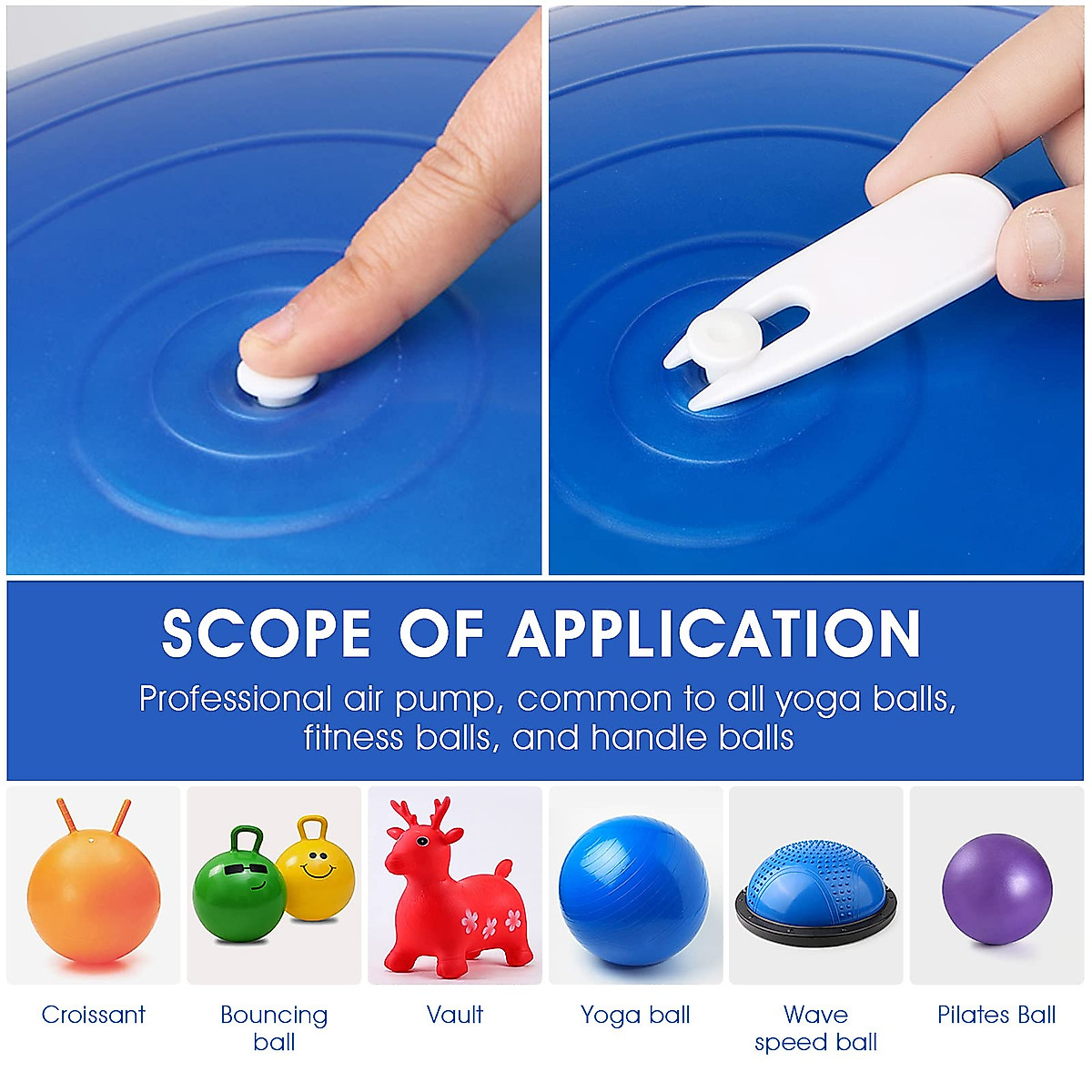 Yolev 12Pcs Yoga Ball Plug Exercise Ball Plug Exercise Ball Plug Replacement Kit Fitness Ball Plug for Fitness Exercise Ball Inflatable Bed Pool