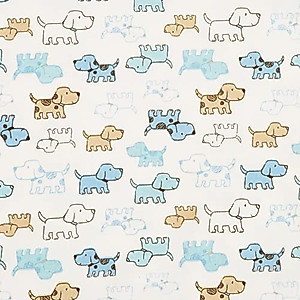 Little Me Baby Boys' Cute Puppies Swaddling Receiving Blanket