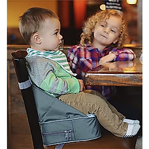 Nuby Easy Go Safety Lightweight High Chair Booster Seat, Great for Travel, Blue