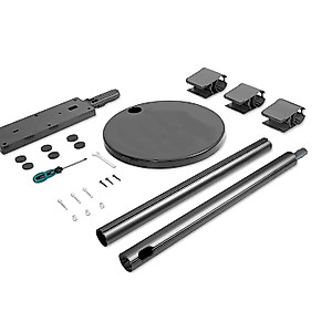 Lasvea Vacuum Stand for Dyson V15 Detect,V12,V11,V10,V8, V7-Sturdy Aluminum Tube Storage Holder, 6.2 Lbs Steel Base,3 accessory clips for Up to 9 Attachments & Charger, With Trigger Lock