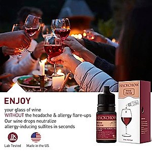 HackChow Wine Filters Remove Sulfites and Histamines, Reduce Tannins, Keep Away Allergies and Migraines, Taste the Charm of Wine, and Are Great Gifts for People and Parties.