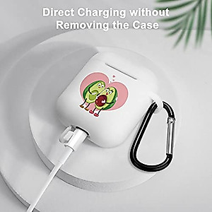 Avocado Family Pregnancy Silicone AirPods Case Protective Cover Compatible with AirPods 2 & 1 with Keychain