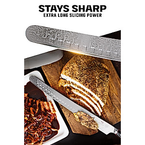 DALSTRONG Slicing Knife - 14 inch - Extra Long Slicer Knife - Shogun Series Elite - Japanese AUS-10V Super Steel - Vacuum Treated - G10 Handle - Carving Slicer BBQ, Brisket Gift Knife- Sheath Included