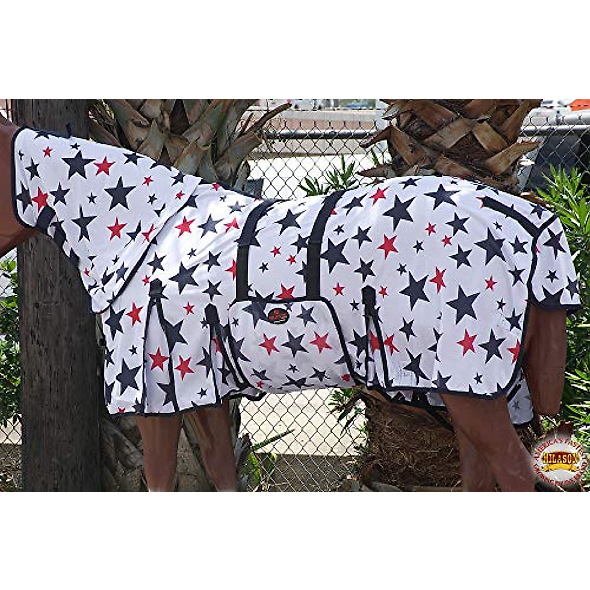 HILASON 78 Inches Horse Fly Sheet Ultra Violet Rays Protect Mesh Bug Mosquito Summer Spring | Fly Sheet | Horse Turnout Sheet | Fly Sheet for Horses | Bug and Mosquito Protection | Fly Sheet for Horse