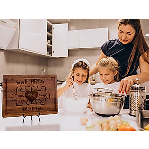 Mothers Day Gifts for Mom, Personalized Mom Puzzle Cutting Board with Custom Kids Names, Personalized Gifts for Mothers, Mom Cutting Board for Birthday, Christmas, Grandma Gifts from Grandkids