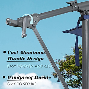 BPS Patio 10FT Off-set Hanging Umbrella - Premium Aluminum Cantilever Umbrella for Backyard/Garden - Waterproof, UV-Resistant Outdoor Shade