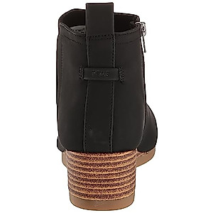 TOMS Girls Clare Fashion Boot, Black PU Nubuck, 4 big kid