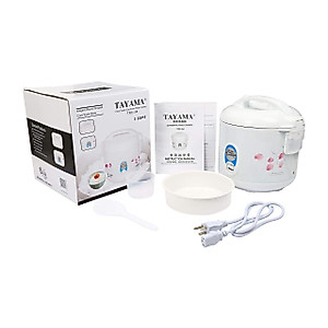 TRC-04 Cool Touch 5-Cup Rice Cooker and Warmer with Steam Basket, White