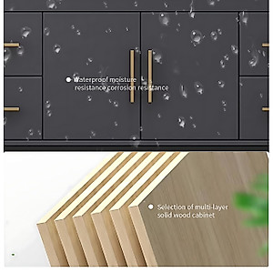 ZGNBSD Bathroom Vanity - Freestanding Bathroom Vanity with Sink & Smart Mirror, Solid Wood Bathroom Cabinet with Abundant Storage Drawers (28")