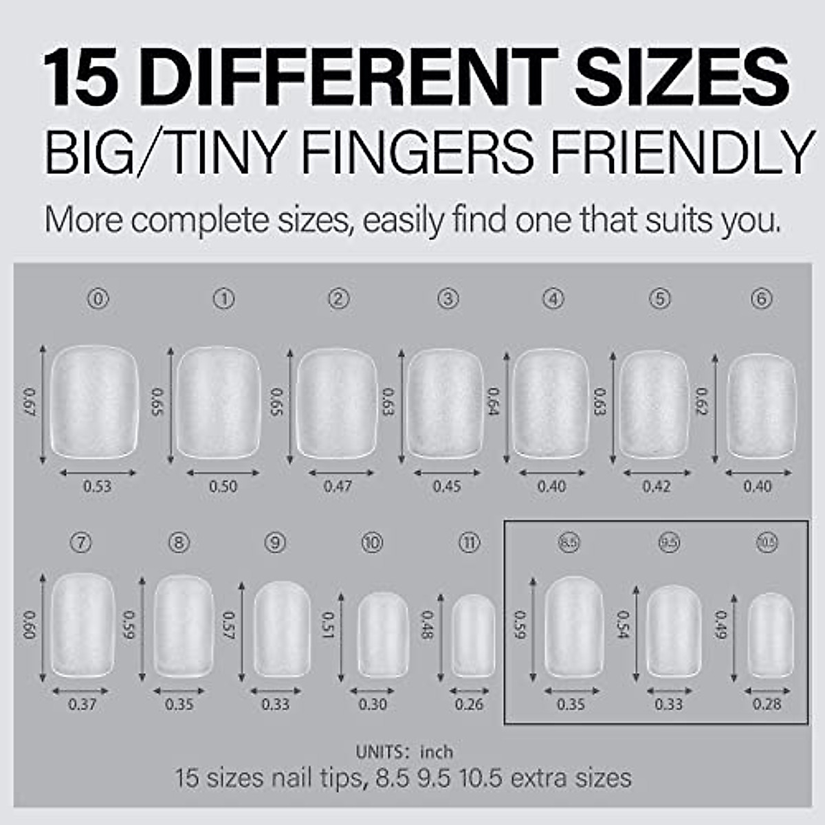 AILLSA Extra Short Square Nail Tips - Upgraded Matte Squoval Soft Gel Full Cover Nail Tips No Filed, Pre-shaped Acrylic False Gelly Nail Tips for DIY Press On Nails 240 PCS 15 Sizes With Gift Box