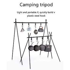 phsmoo Folding Hanging Rack Travel Camping Shelf Triangle Rack Assembly Storage Picnic Rack