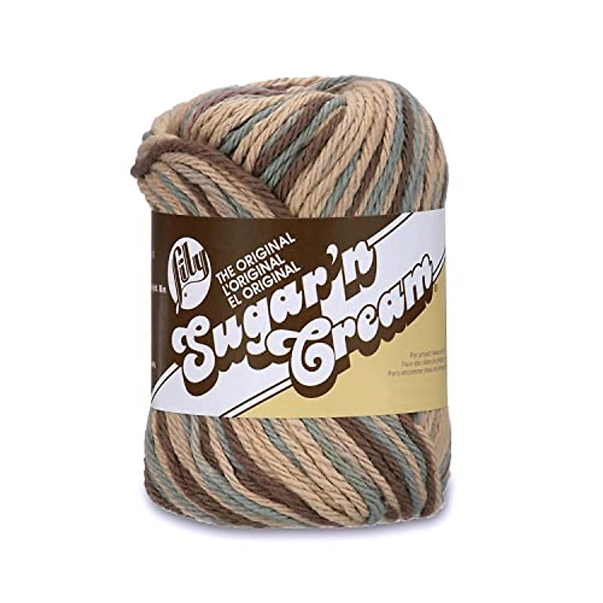 Lily Sugar'N Cream Earth Yarn - 6 Pack of 57g/2oz - Cotton - 4 Medium (Worsted) - 95 Yards - Knitting/Crochet