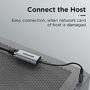 QGeeM USB Ethernet Adapter,USB 3.0 to 10/100/1000 Gigabit Ethernet LAN Network Adapter Compatible for MacBook Air/Pro,Surface Pro,iMac,Vista,Notebook PC with Windows7/8/10, XP