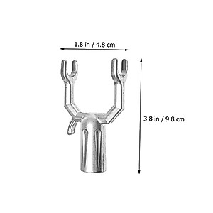 BUGUUYO 3pcs Clothes Rail Fork Drying Rack Clothing Drying Rack Clothes Curtain Hanger Garment Hook Pole Heads Reach Stick Pole Heads Clothesline Pole Head Clothes Fork Head Pole Parts