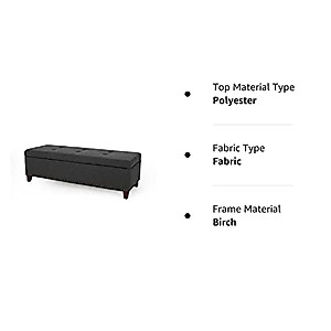 Christopher Knight Home Obert Ottoman, Dark Gray