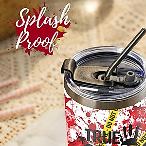 Onebttl True Crime Gifts for Women, Men, Crime Lovers, True Crime Fans, True Crime Junkie, Stainless Steel Tumbler 20oz