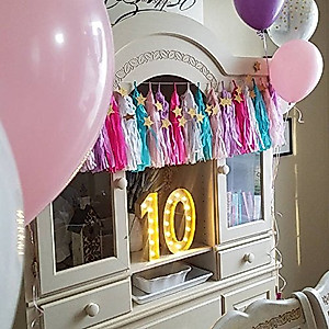 Skoye 2-Pack,Gold Star Garland, Golden Christmas Galaxy Banner, Twinkle Twinkle Little Star Garland Christmas Garland, Christmas Decor, Gold Baby Shower (4 inch in Diameter,13 Feet)