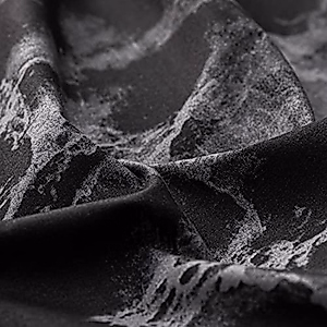 Smoofy California King Marble Black Comforter Set, Black Bed Set, Soft Fabric with Brushed Microfiber Cal King Bed Sheets Fill Bedding Comforter Sets(1 Comforter, 2 Pillowcases)