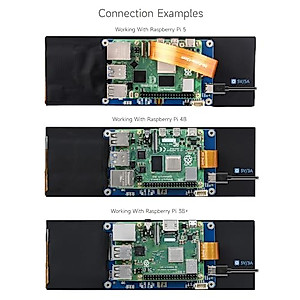 waveshare 7.9inch Capacitive Touch Display Compatible with Raspberry Pi 5/4B/3B+/3A+/CM3/3+/4 400×1280 Resolution IPS DSI Interface