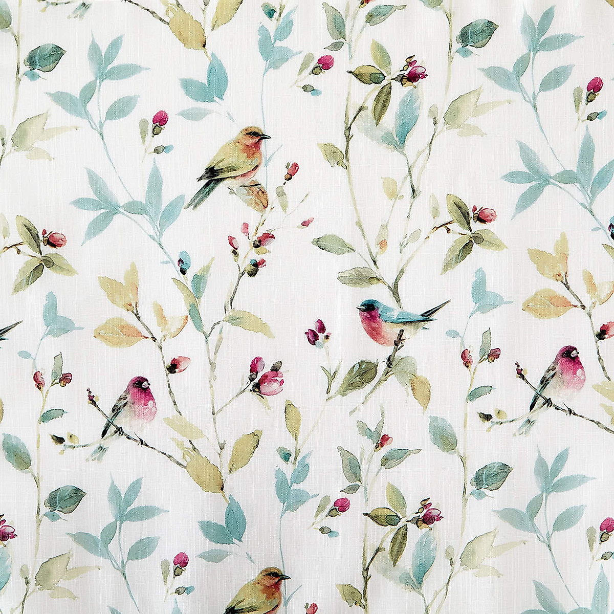 SKL Home by Saturday Knight Ltd. Aviary Curtain Tier Pair, 54 Inches x 36 Inches, Pastels