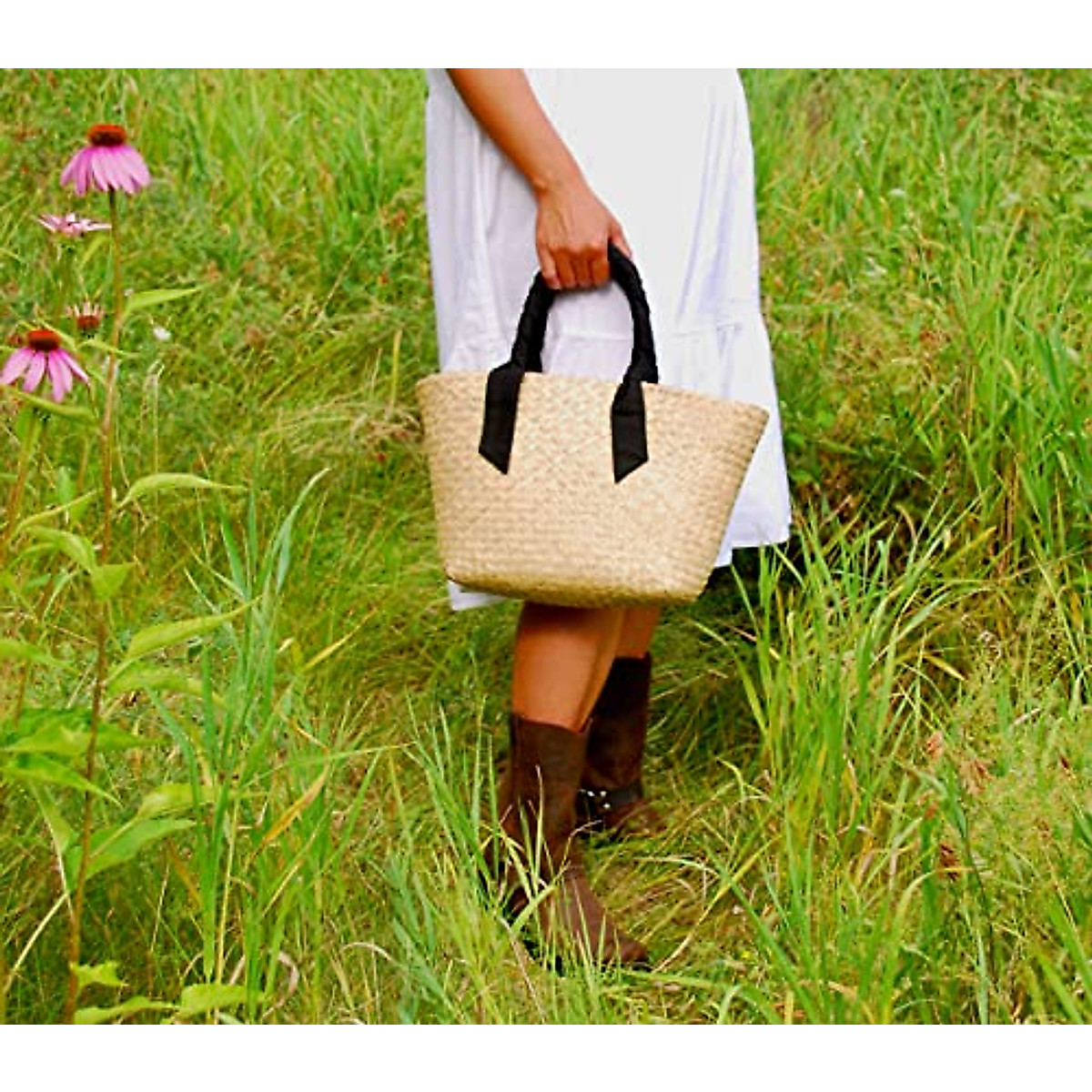 Urban Jungle Décor, Handmade Sustainable Straw Tote Bag, French/Moroccan Market Bag, Beach Bag for Women, Beach Accessories