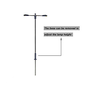 LQS12W 10pcs Model Railway Train Lamp Post Street Bright White Lights HO OO Scale LEDs New