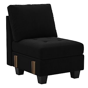 Belffin Single Seat Module for Modular Sectional Sofa Black