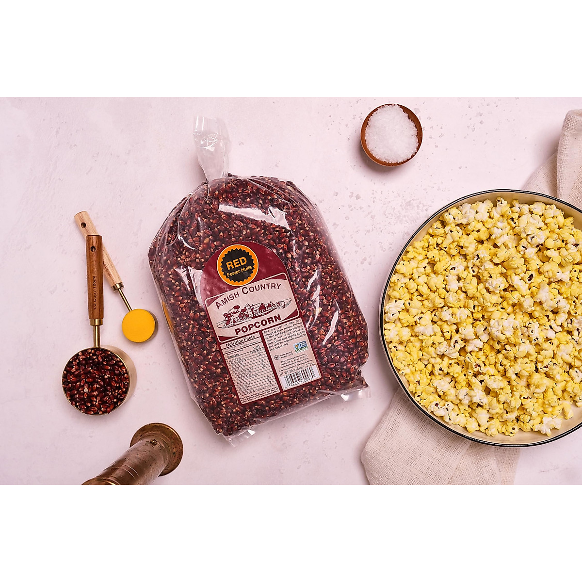 Amish Country Popcorn | 6 lbs Bag | Red Popcorn Kernels | Old Fashioned, Non-GMO and Gluten Free (Red - 6 lbs Bag)