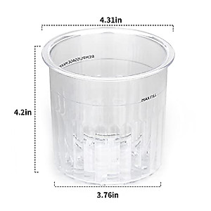 Veterger Replacement Parts 4 pack Extras Containers Pints And Lids,Compatible with Ninja Creami Ice Cream Maker NC299AMZ NC301 NC300 Series