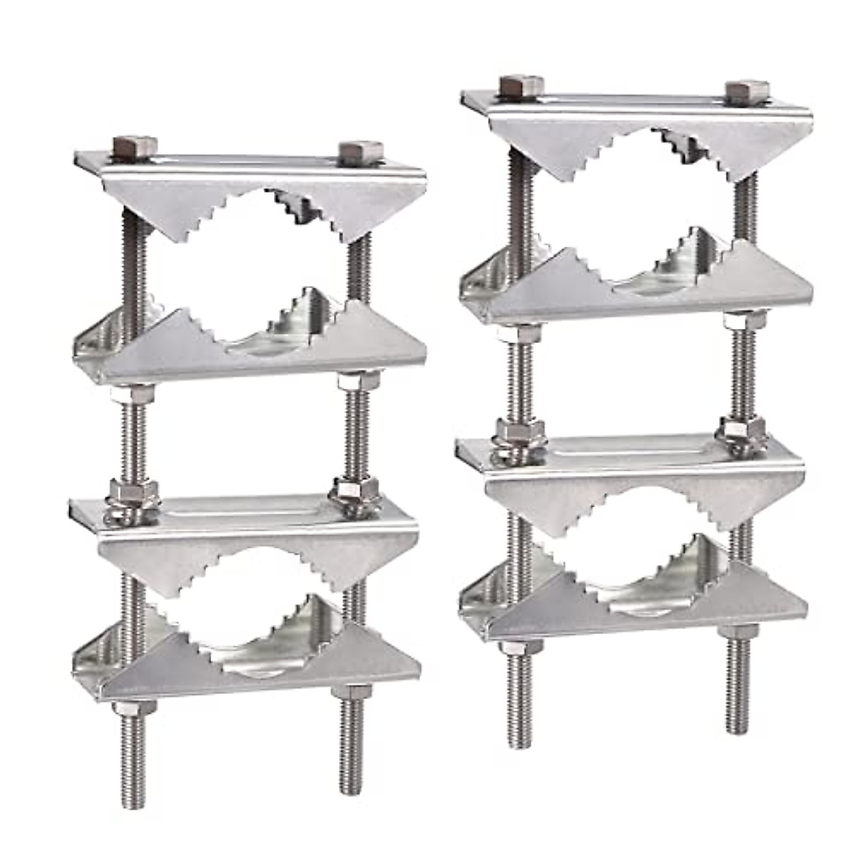 BINGFU Outdoor Antenna Mast Clamp - Durable V Jaw Bracket