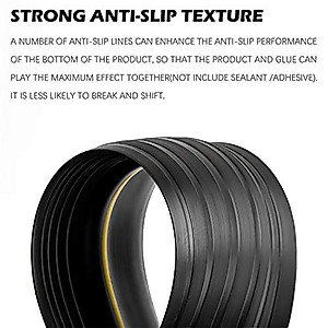Universal Garage Door Bottom Threshold Seal Strip,Weatherproof Rubber DIY Weather Stripping Replacement, Not Include Sealant/Adhesive (10Ft, Black)
