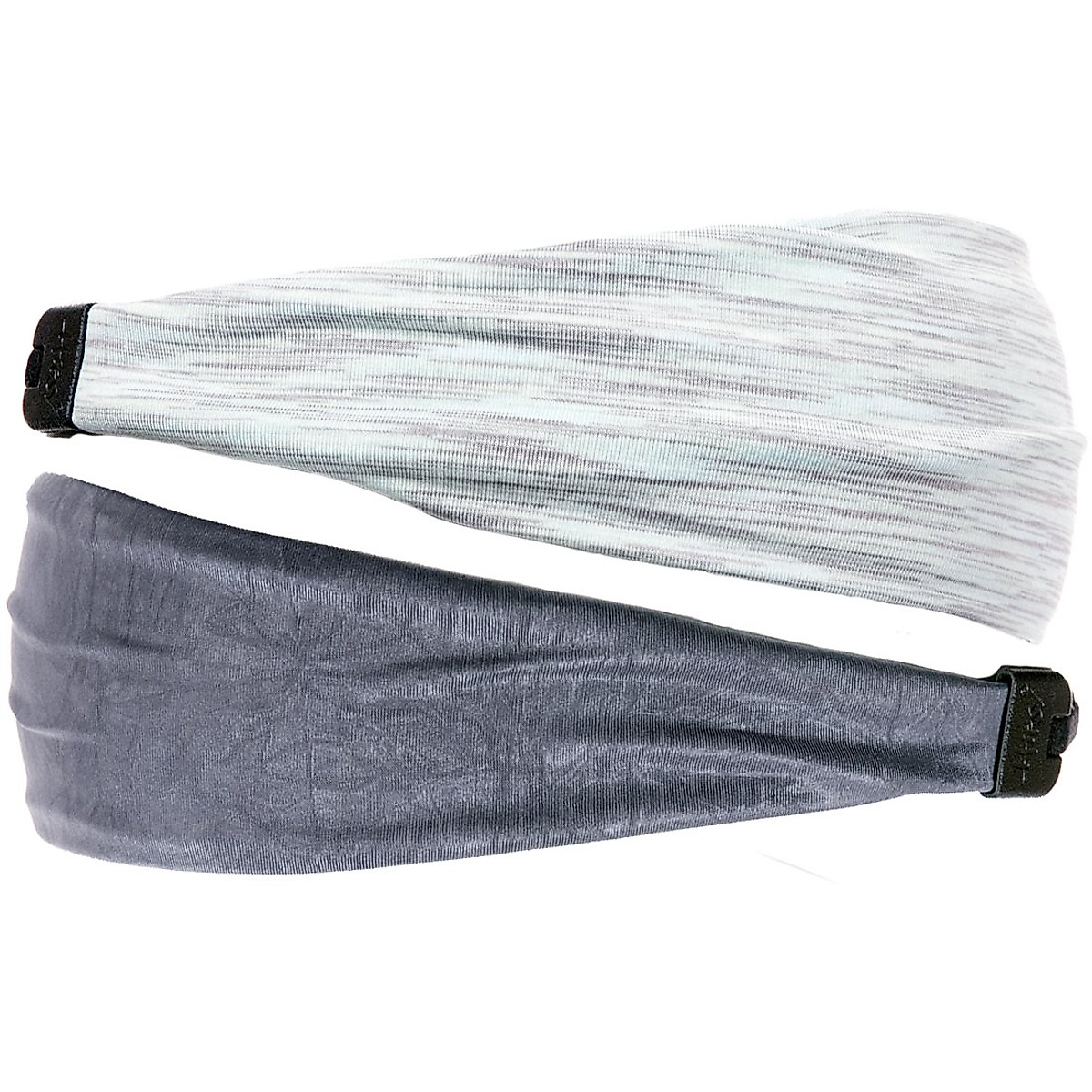 Hipsy Women's Adjustable & Stretchy Xflex Pastel Yoga Headband Multi Packs (Mint & D Grey 2pk)