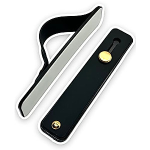 Pack of 2 - Finger Grip Stand/Strap Grip for Phones and Tablets - Phone Holder, Adjustable, Telescopic Phone Finger Strap Stand, Universal Finger Kickstand for Most Smartphones (Black) - LOADstore