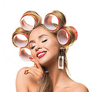 Hair Rollers, 24 Pack Self Grip Salon Hairdressing Curlers, Hair Curlers Sets, DIY Curly Hairstyle, Mother's Day gifts for Women Mom Wife Daughter, Colors May Vary (12xJumbo+12xLarge)