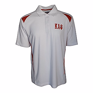Mega Greek Mens Kappa Alpha Psi Premier Sports Shirt Medium White