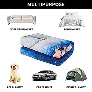 UBeesize Large Fleece Throw Blanket 60x80 Super Soft Fuzzy Plush Fleece Blankets, Lightweight 2lbs Queen Size Blankets for Bed, Sofa, Couch, Cozy, Skin-Friendly