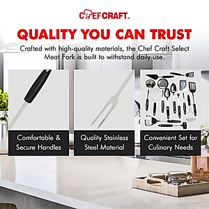 Chef Craft Select Meat Cooking Fork, 13 inch, Stainless Steel