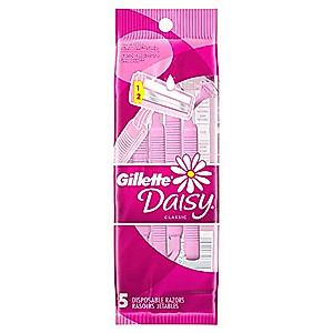 Gillette Daisy Women’s Disposable Razor Multipurpose Hair Remover, 5 Count