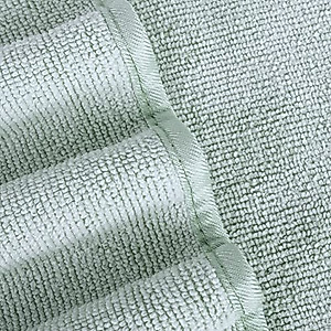 POLYTE Oversize, 60 x 30 in., Quick Dry Lint Free Microfiber Bath Towel Set, 6 Piece (Green)