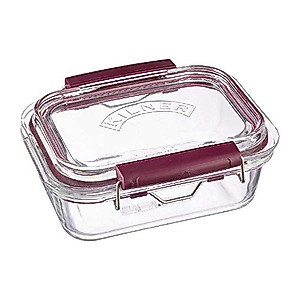 Kilner Jar 0.6 Litre Fresh Storage Stackable Glass Food Container, 17 x 12.5 x 7.5 cm, Transparent