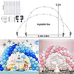 321OU Balloon Arch Kit for Different Table Sizes Include 50 Pcs Ballons Adjustable Balloon Arches Stand Birthday & Wedding & Christmas & Graduation & Party Supplies Decorations