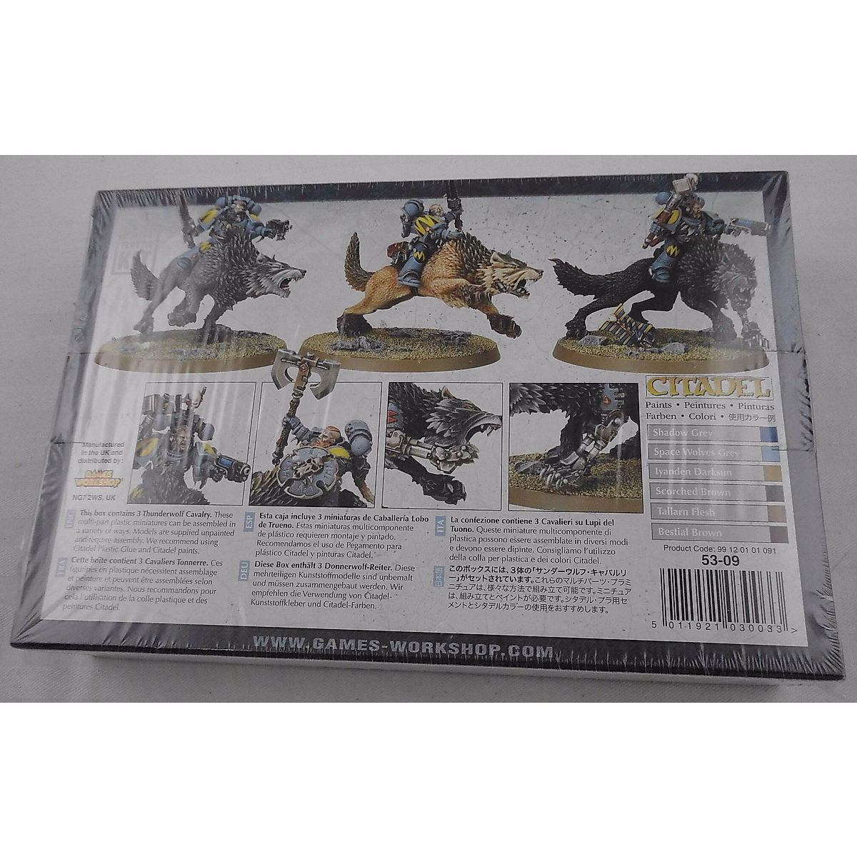 Games Workshop 99120101091 Space Wolves Thunder Wolf Cavalry Action Figure, Black